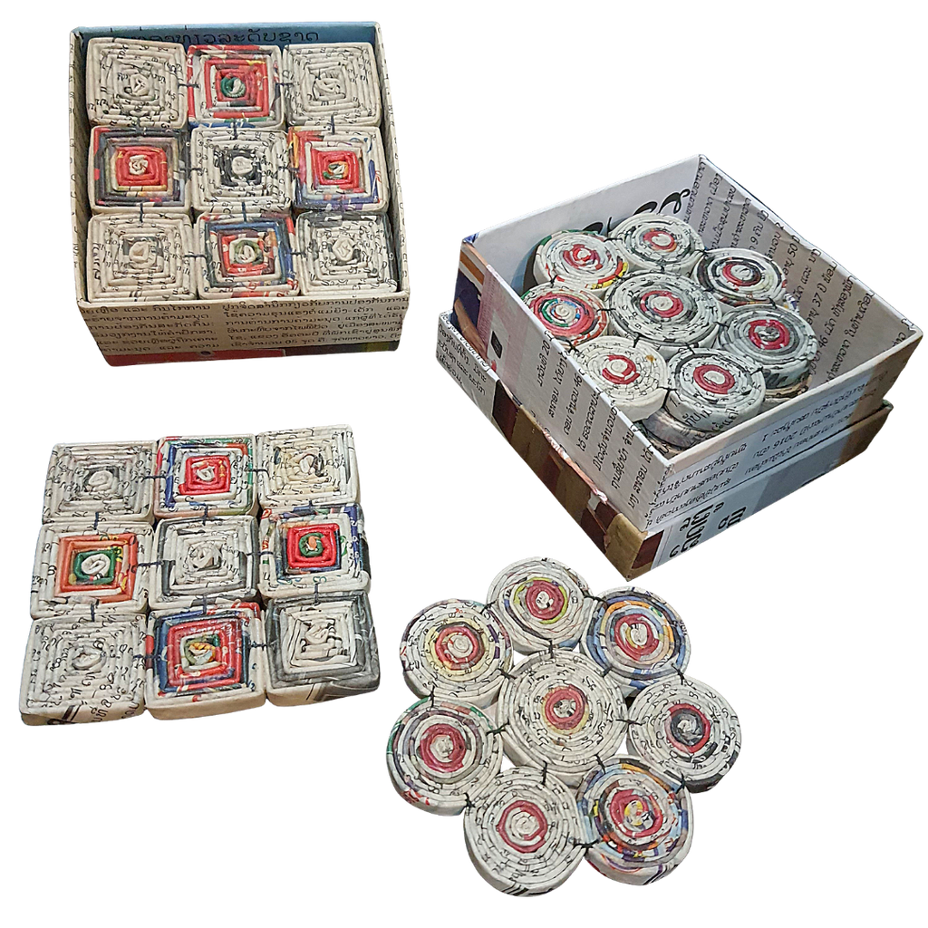 Recycled Paper Coasters - Set of 6 – Ma Te Sai